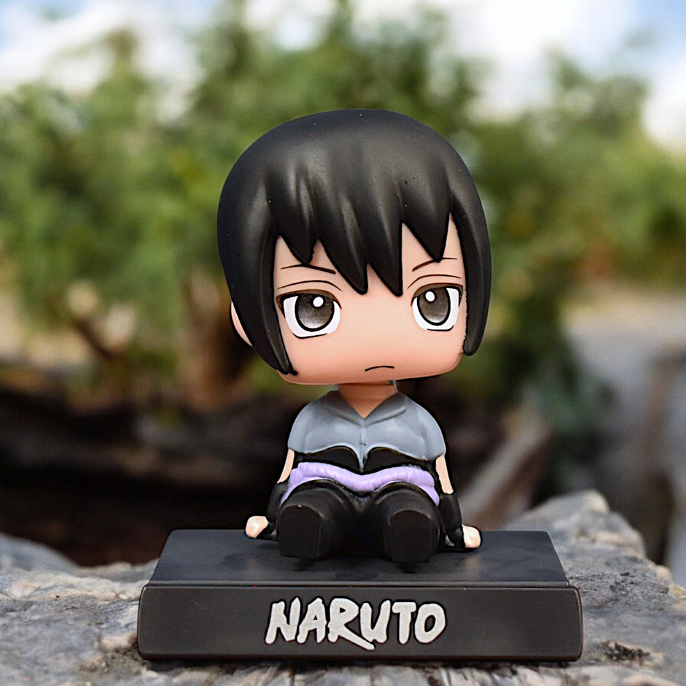 SASUKE UCHIHA BOBBLEHEAD/MOBILE HOLDER STAND – Masi Originals