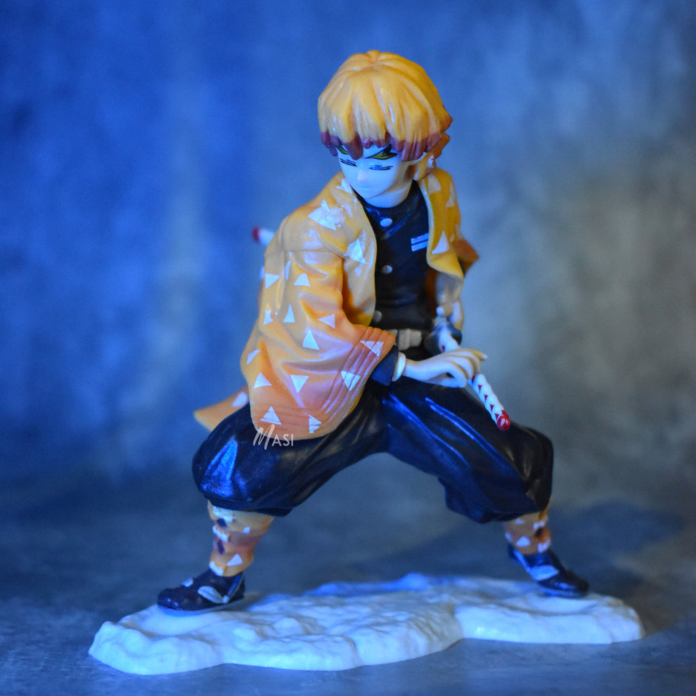 Zenitsu Agatsuma Attacking Post Action Figure With Stand (16 Cm Height ...