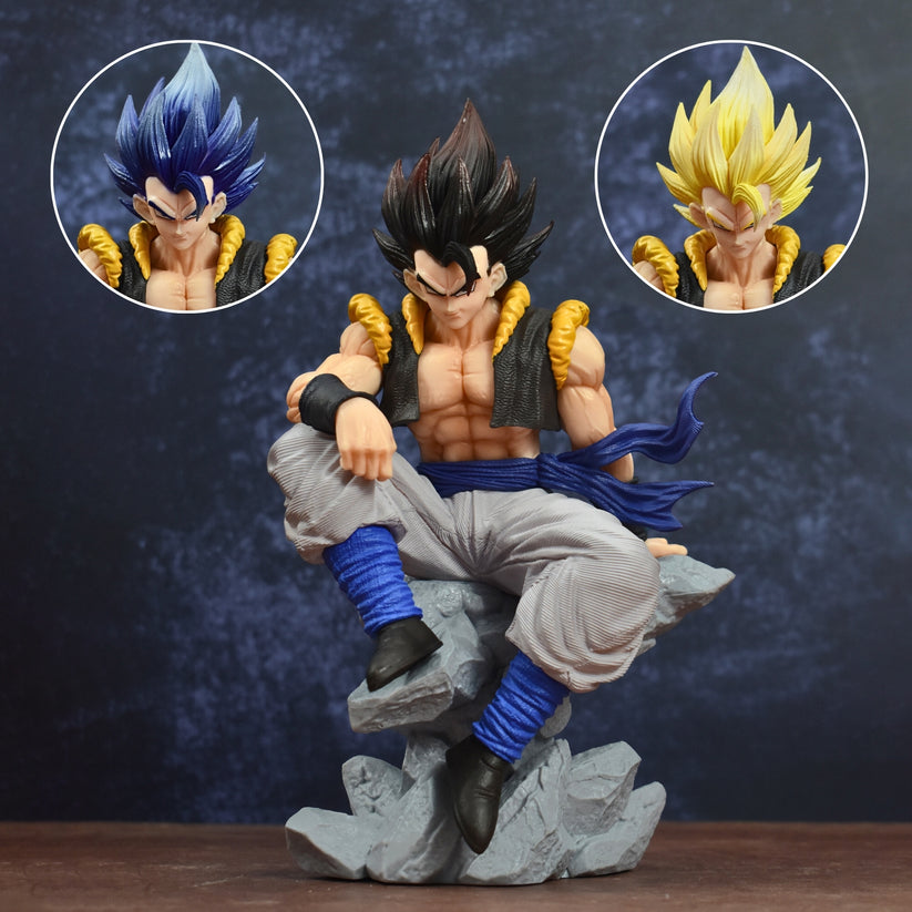 Gogeta Iconic Sitting Action Figure With 3 Relplaceable Heads (24 Cm H ...