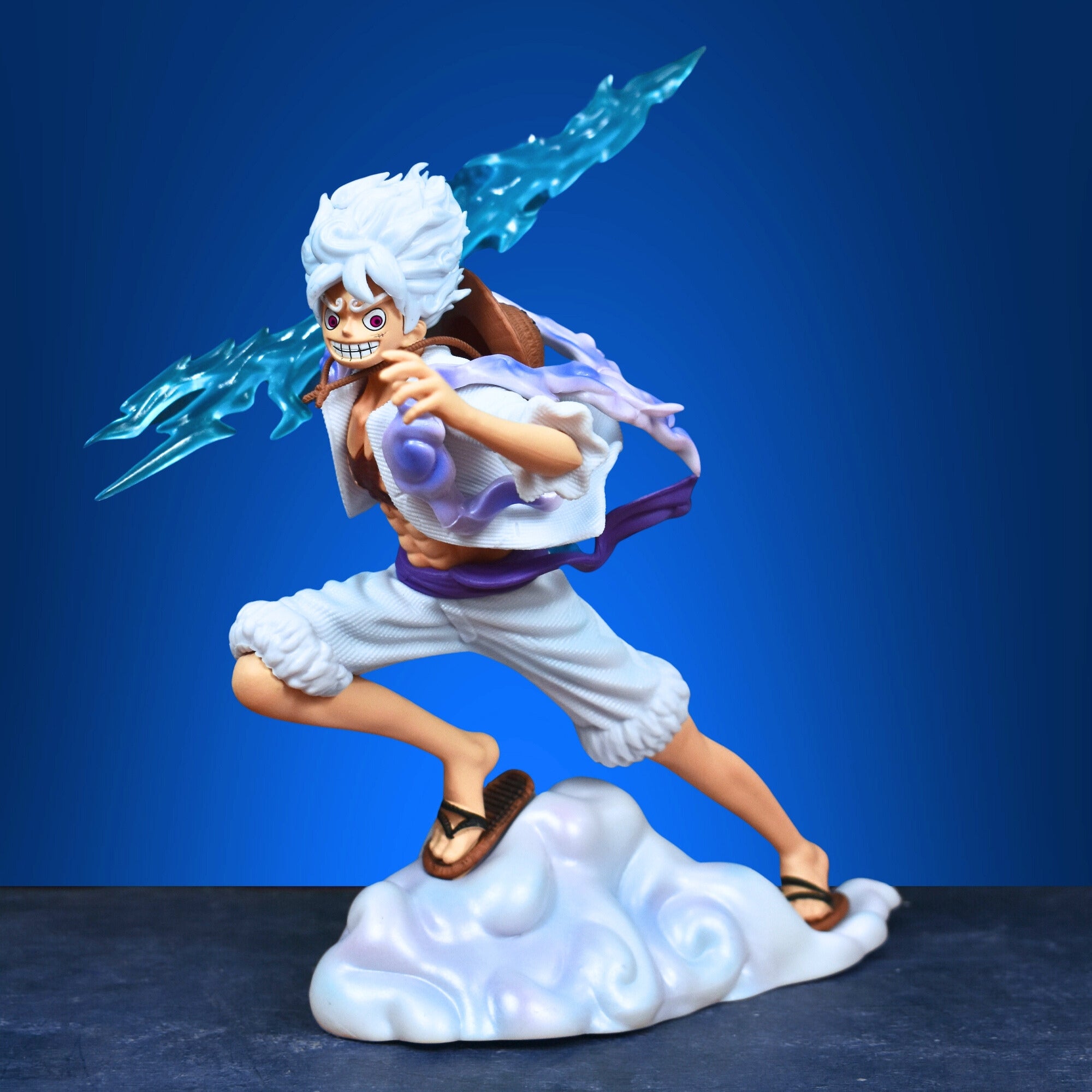 SUN GOD NIKA MONKEY D. LUFFY GEAR 5 ACTION FIGURE WITH THUNDER SWORD ...